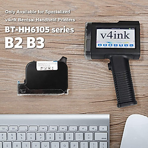 v4ink BT-2580P BENTSAI Original Solvent Fast Dry Ink Cartridge Replacement for BENTSAI Handheld Inkjet Printer BT-HH6105B2, BT-HH6105B3, B10