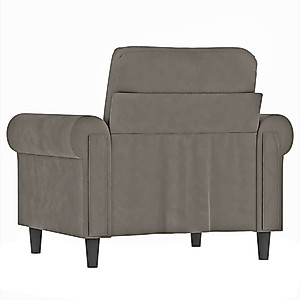 ULUYYUC Sofa Chair,Funky Sofa Modern Sofa Office Sofa Porch Sofa Living Room Furniture with Armrests Suitable for Living Room Apartment Home Office Light Gray 23.6" Velvet