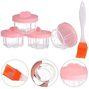 UPKOCH 1 Set Tart Reusable Cooker with Moulds Bites Steam Stovetop Jelly Boiled Poaching Microwave Cups Plastic Silicone Omelette Baking Maker Seamed Sandwiches Cookie Shape Pudding
