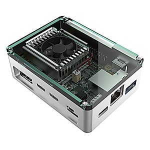 anidees Aluminum case with top lid for Google Coral Dev Board – Silver (AI-G-SG)