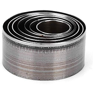 XILEWHZF Leather Cutting Dies Set,7 Pcs Leather Punching Tool,Shape Round Cutting Mold Punching Die Set for Handmade DIY Leather Craft