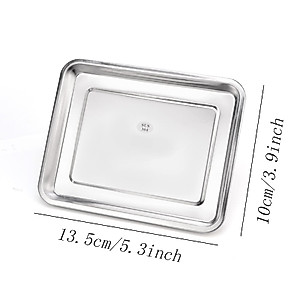 Tattoo Stainless Steel Tray - Usiriy 2 Pack 13.5" X 10" Stainless Steel Tattoo Trays Dental Tray Body Piercing Instrument Tool for Tattoo Supplies, Tattoo Kits