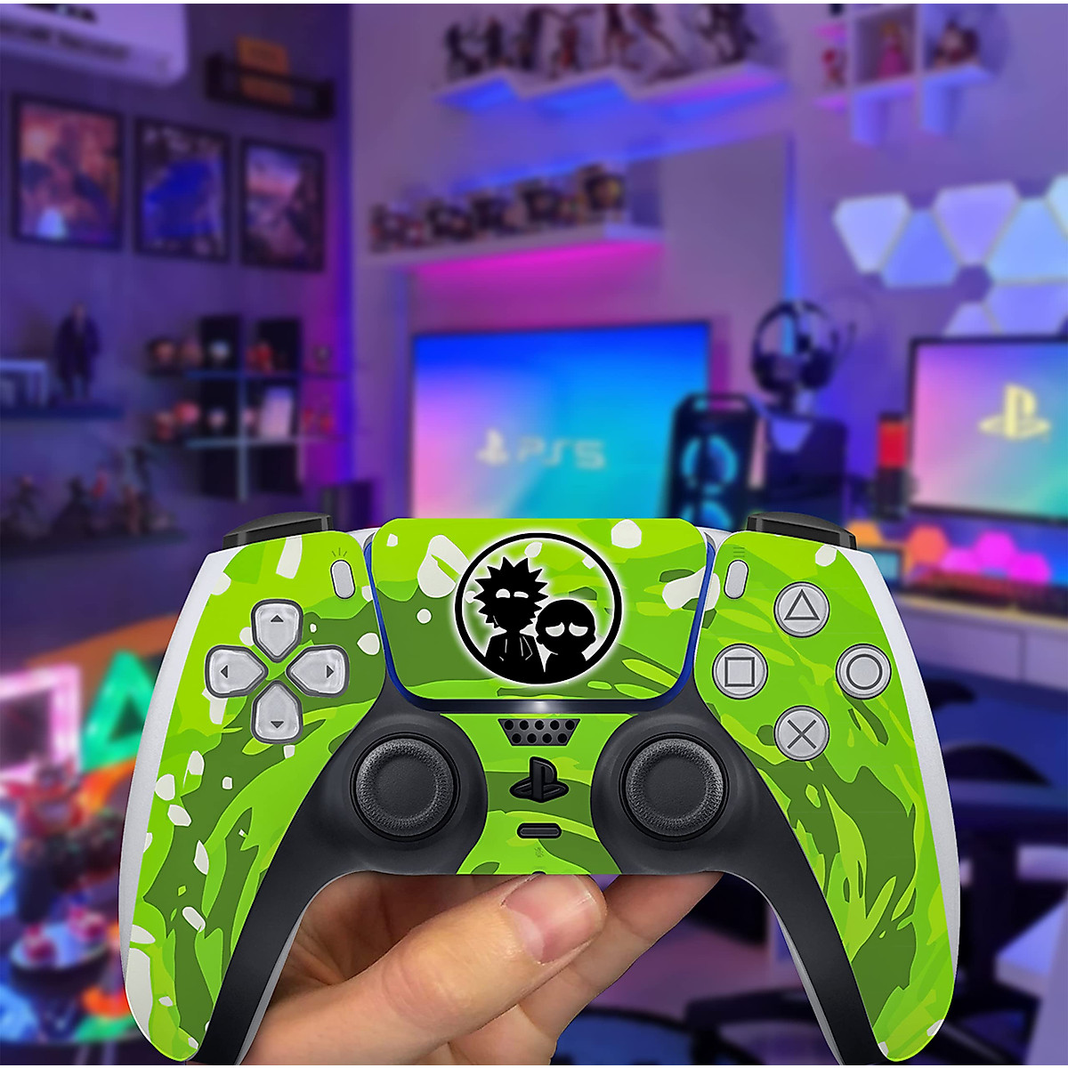 HK Studio Magic Portal Decal Sticker Skin Specific Cover for Both PS5 Disc Edition and Digital Edition - Waterproof, No Bubble, Including 2 Controller Skins and Console Skin