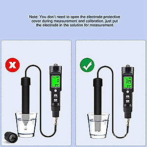 Zerodis Dissolved Oxygen Tester, Digtial Dissolved Oxygen Analyzer with Automatic Temperature Compensation Read Accuracy Pen Shape Multifunction Digital Meter for Swimming Pools Lab