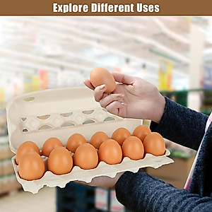 22 Pcs 12 Count Egg Cartons Cheap Bulk Empty Cardboard Egg Cartons Paper Egg Cartons for Chicken Egg, Fresh Egg and Sale, with Sticker