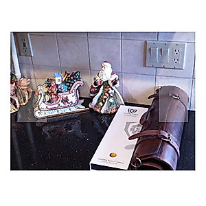 Leather Knife Roll | Leather Knife Case | Leather Knife Roll for Chef | Chef Knife Roll | Leather Knife Roll Bag | Kitchen Knife Case (Brown)