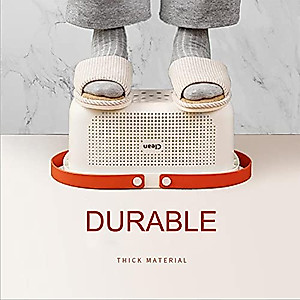 JiatuA Plastic Storage Basket with Handle Portable Shower Caddy Tote Organizer Basket Bin for Bathroom Kitchen Dorm Room Bedroom (Large, Green)