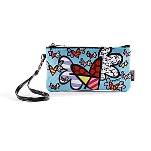 Giftcraft Romero Britto Wristlet Clutch: Flying Heart