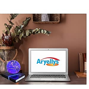 Aryellys Floating Globe LED Light with Book Style Base for Office Decor and Home Decor - Cool Stuff Levitation Globe for Office Desk, Great Gamer Gifts and Gadgets For Men, Birthday Gifts for Teachers, Fathers, and Brother
