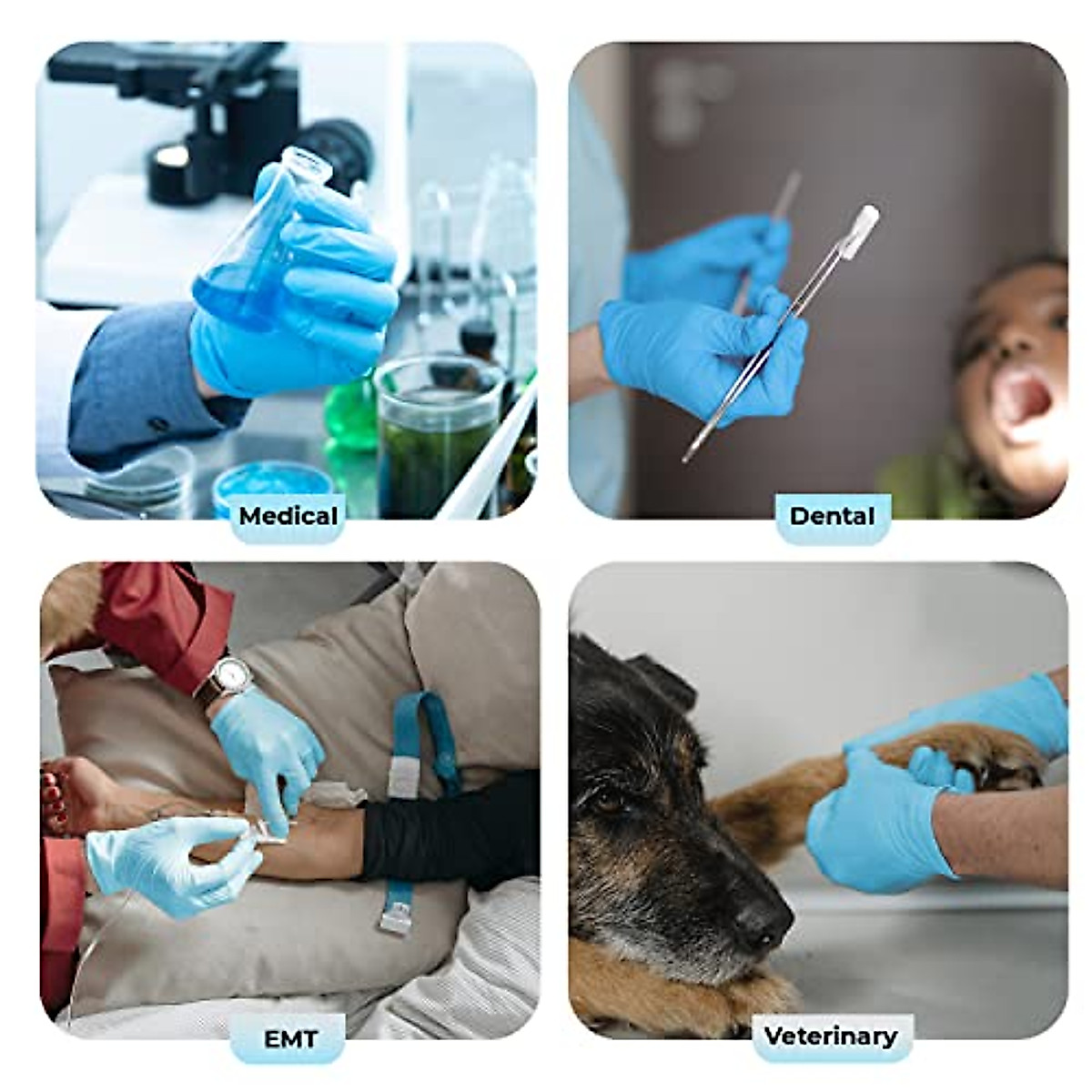 Safe Health Blue Nitrile Exam Gloves, 90-Count S M L XL, 3.5 Mil Free of Powder-Latex, Disposable-Textured, Clinic-Office-Daily, Medical, First-Aid, Clinics, Extra-large (Xl) Box 90, FIY1064G