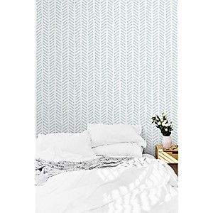 NextWall Mod Chevron Peel and Stick Wallpaper (Sky Blue)