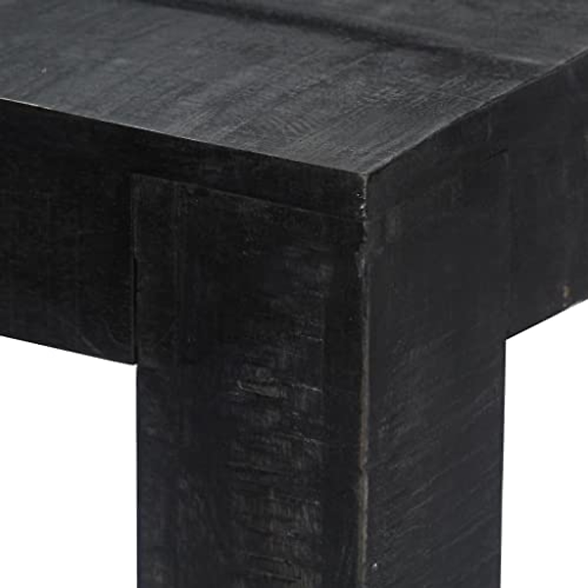 YPWRENH Entrance Table Decorative Table Dining Table Black 46.5 "x23.6 x29.9 Solid Mango Wood for Dining Room, Kitchen or Living Room