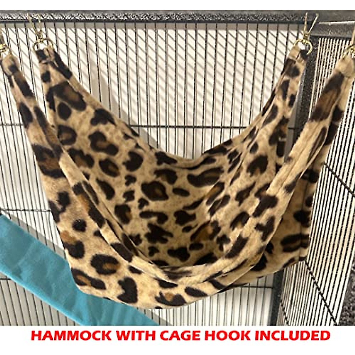 Extra Large Two Full Story Tight 1/2-Inch Bar Spacing Double Large Front Doors for Feisty Ferret Chinchilla Rat Mouse Hamster Gerbil Small Animals Critters Rolling Stand Cage