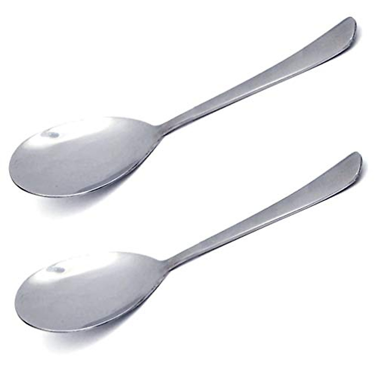 Hometeq (2 Pack) 8.5" Stainless Steel Flatware Serving Spoons for Buffet, Banquet, Party, Holiday Dinners Serving Spoon Set