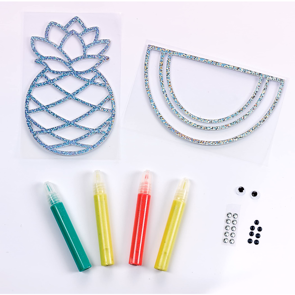 Creativity for Kids Window Art Fun Fruits - Paint and Decorate 2 Suncatchers, Create Your Own Window Art for Kids