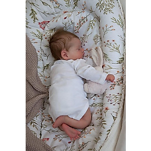 ROSHUAN Realistic Newborn Baby Dolls 20 inch Asleep Lifelike Reborn Baby Dolls Vinyl Soft Cloth Body Real Life Baby Dolls Sleeping Bebe Doll White Clothes for Boys Girls Gifts