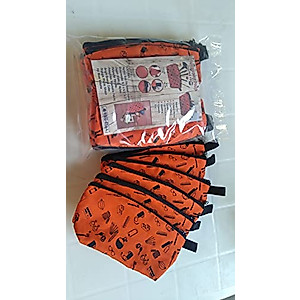 ORBIT-MAX Multipurpose Pouch 6 Pcs Value Pack School Zipper Pouch Polycotton Pen Pencil Bag Washable Purse with Handle Office Storage Small Case Cosmetic Purse Travel Organizer Toy bag Toiletry pouch