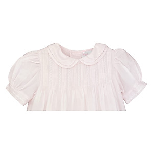 Petit Ami Baby Girls' Dress with Pintucks and Feather Stitching, 9 Months, Pink