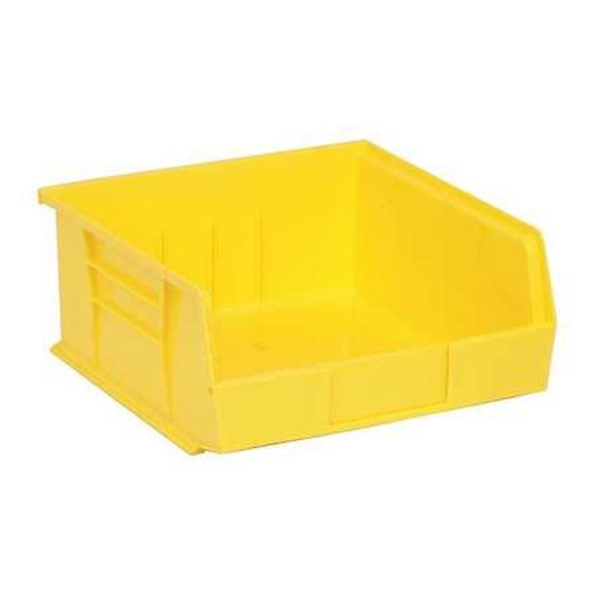 Quantum Storage Heavy Duty Stacking Bins, 10 7/8in. x 11in. x 5in. Size, Yellow, Carton of 6, Model# QUS235YLCS
