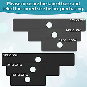 LOPNUR Faucet Mat for Kitchen Sink, 14.5 inch Cuttable Sink Water Splash Guard Behind Faucet, Kitchen Sink Faucet Mat Splash Guard with Super Absorbent Diatomite 14.5''x5.5'' (Grey, 1 Pack)