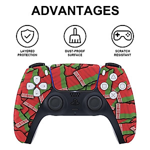 Belarusian Flag Compatible with PS5 Console and Controller Sticker Skin, Durable, Scratch-Resistant, and Bubble-Free (Digital Version)