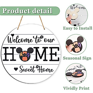 BDUSXYZ 13 Pcs Interchangeable Wooden Welcome Sign Seasonal Front Door Sign Farmhouse Wall Decoration, Door Hanging Wreath for Christmas (White)