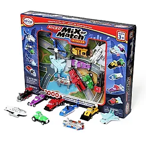 POPULAR PLAYTHINGS Micro Mix or Match Vehicles Deluxe Set of 9 Toy Cars Planes and More