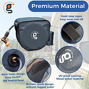 Giraffe Tools AW40 Garden Hose Reel Cover UV Resistant, Waterproof and Anti-Fading Cover for Water Hose Reel