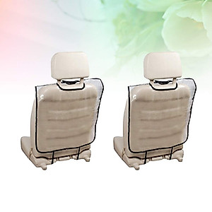Vosarea 2PCS Car Seat Back Protector Pads Transparent Waterproof Anti-Kick Anti-Dirty Car Seat Back Mat Protetctive Cover for Children Kids