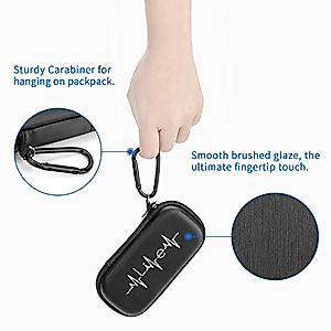 YINKE Case for AliveCor Kardia Mobile Heart Monitor EKG/Wireless 6-Lead EKG, Travel Case Protective Cover Storage Bag (Black)