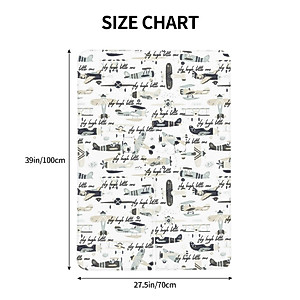 ALYYDFF Baby Car Seat Cover for Babies Breathable Carseat Canopy for Newborn Nursing Scarf with Peekaboo Opening - Cute Airplane Print White