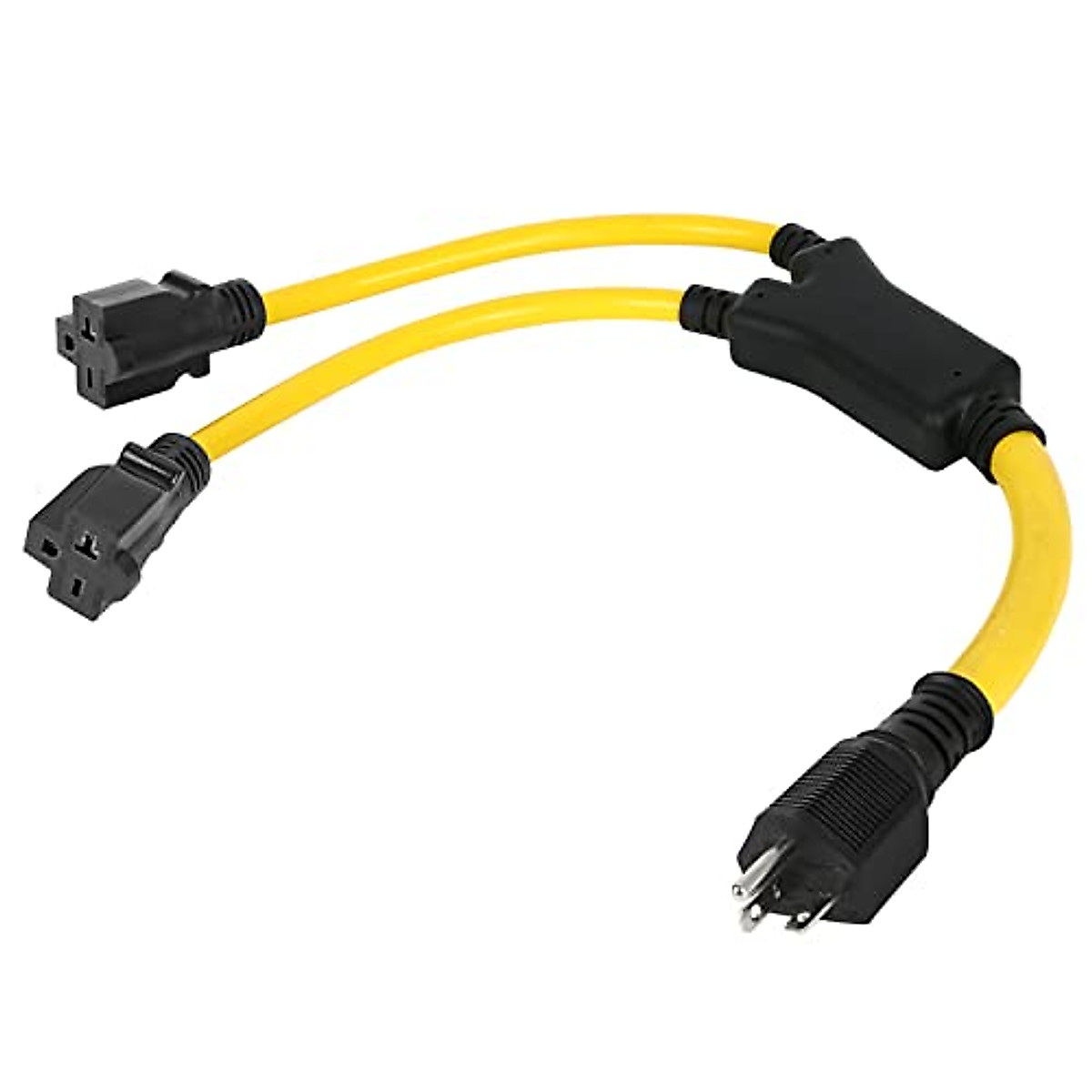 3FT NEMA 6-20P to Two 6-20R Y Splitter Power Cord, HDWS Splitter Power Cord, 20 AMP 250V 5000W for Air Compressors Pool Pump
