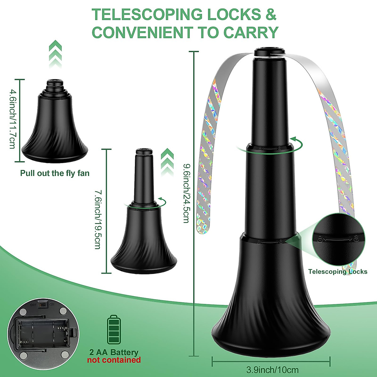 Fly Fans for Tables Outdoor, Portable Fly Repellent Food Fans to Keep Flies Away by Soft Blades for Table Indoor Outside for Food Table for Picnic, Camping, Party, Fishing (4 Pack Fly Fans for Table)