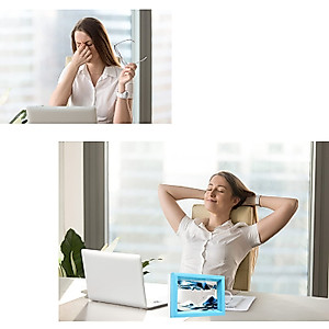 whimsyyy Moving Sand Art Liquid Motion Bubbler Flowing Sand Art Picture Desktop Sensory Calming Fidget Toy Voted Best Gift!(Ocean Heart) (Purple)