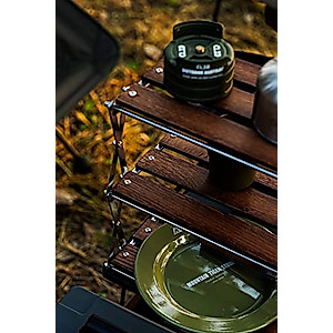 Keenature Black Walnut Camping Table Shelf Portable for Picnic,Camp,Beach,Fishing,Hiking,BBQ,Parties or Outdoor Activities