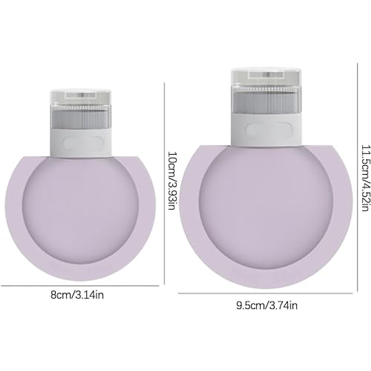 GAMAK 3Pcs Set Travel Bottles For Toiletries, Portable Silicone Travel Refillable Toiletry Bottle, 90ml/3oz Leakproof Squeezable Containers, for Shampoo, Conditioner, Lotion, Body Wash (S)