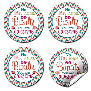 “No IFS, Ands, or Bundts” Teacher, Staff, or Employee Appreciation Thank You Sticker Labels, 40 2" Party Circle Stickers by AmandaCreation, Great for Envelope Seals & Gift Bags…