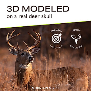 Mountain Mike’s Skull Master - European-Style Mount Kit for Antlers - for Antlers Larger Than 4 ⅞” Diameter - Compatible with Harvested and Shed Antlers - White (Large)…
