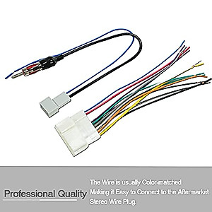 RED WOLF Radio Wiring Harness + Antenna Wire Adapter Compatible with Honda Civic/CR-V/Odyssey/Accord/Pilot/1998-2008, Acura TL/RSX/RDX 1999-2006 for Aftermarket Stereo Installation