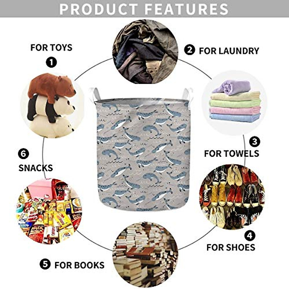 Showudesigns Colapsable Dorm Laundry Basket Large Pug Dog Pink Hamper for Girls Kids Bedroom Bathroom Clothes Towel Storage Bin Baby Home Organizer Nursery