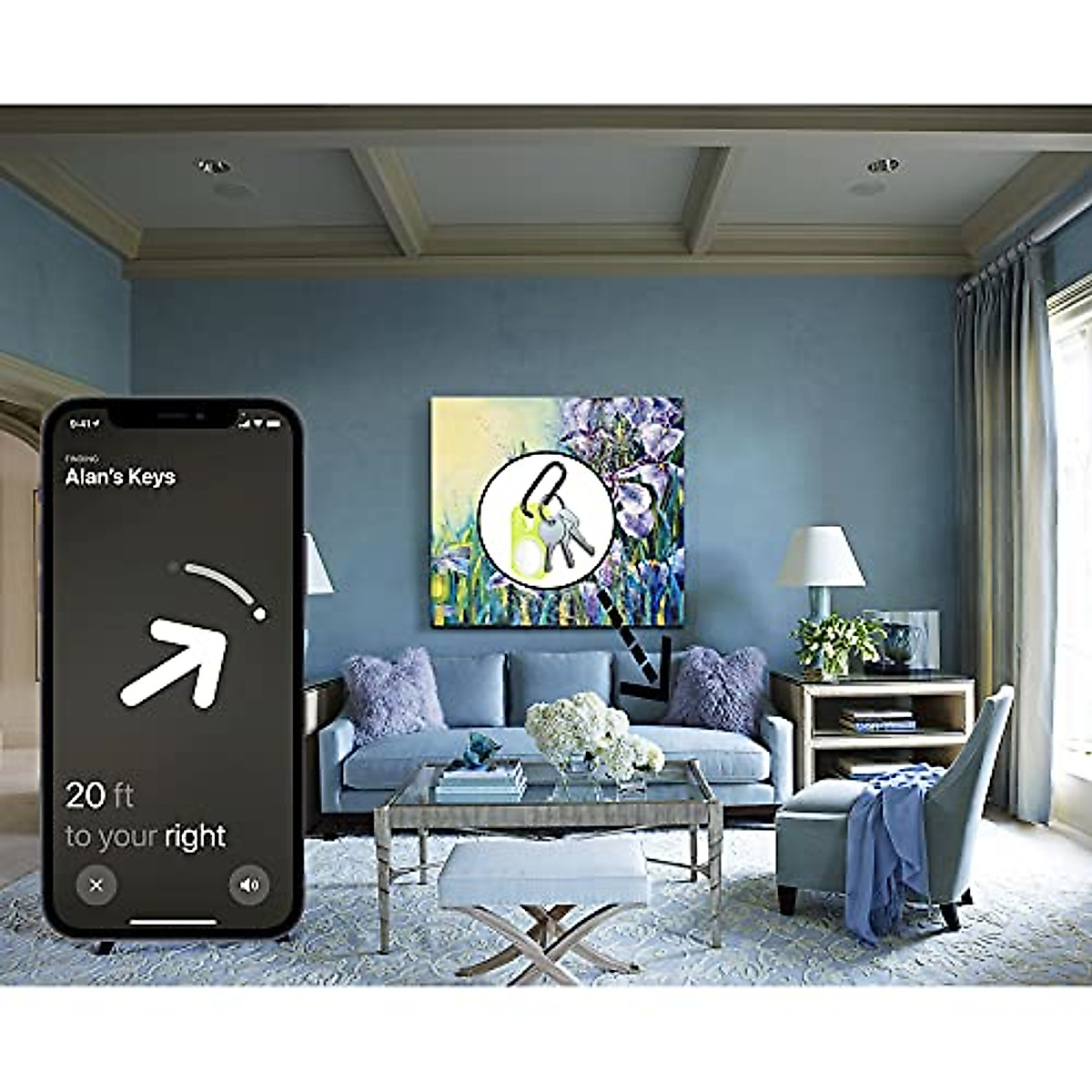 Handygear Protective Case Compatible with Apple AirTags, Premium Cover Keychain TPU Bumper Full Protection Shock Resistant Secure Holder (Yellow)