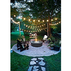 Propane Fire Pit for Outside Patio - Outdoor Gas Fire Pit Table - 42 inch Round Base Patio Heater, 50,000 BTU Steel Fire Table with Lid and Lava Rock, Backyard Garden Propane Fire Pits for Outside