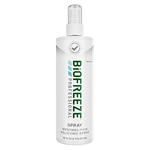 Biofreeze Professional Spray Menthol 16 FL OZ Colorless Pain Relieving Spray For Pain Relief Of Sore Muscles, Arthritis, Backache, And Joint Pain (Packaging May Vary)