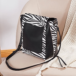 CLUCI Hobo Bags for Women Soft Leather Bucket Tote Purse and Handbag Designer Ladies Crossbody Shoulder Bags Zebra Pattern PVC