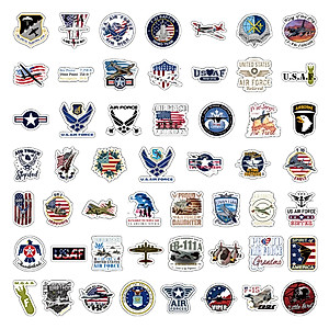50PCS Air Force Stickers for Laptop and computer, Cartoon animation Waterproof Vinyl Stickers for Water Bottle Skateboard Guita Car Bumper Luggage,Cartoon Art Graffiti Decals for Kids Girls Teens Adults (Mixture)