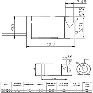 DC 3V 5V Micro Submersible Motor Pump Mini Water Pump, for Aquariums Fish Tank Pond Fountain Hydroponics Garden Plant Flower