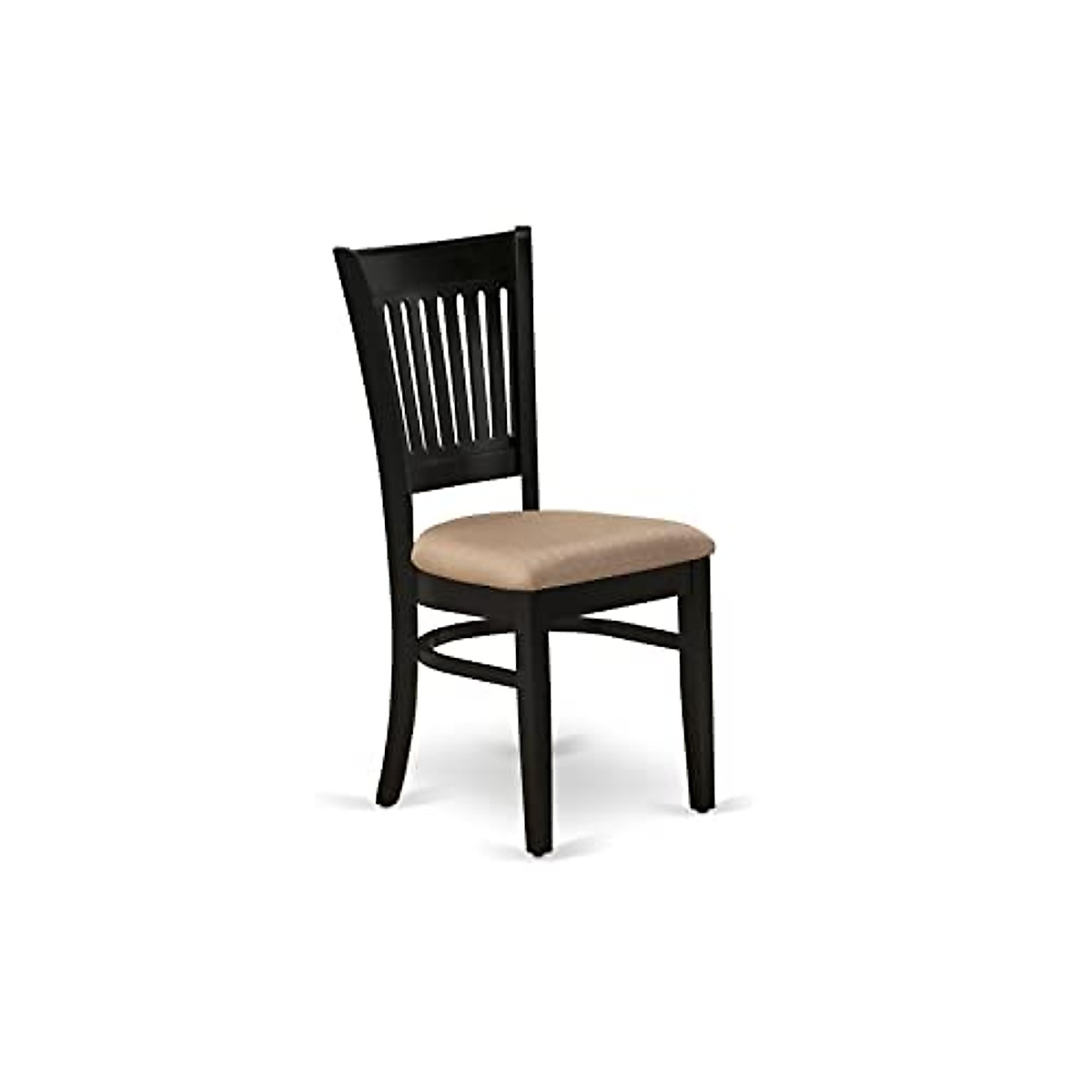 East West Furniture AMVA5-BCH-C 5 Piece Kitchen Table Set for 4 Includes a Round Dining Room Table with Pedestal and 4 Linen Fabric Upholstered Dining Chairs, 36x36 Inch, Black & Cherry