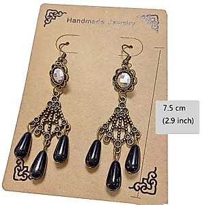 Daimay 4PCS Choker Lace Necklace with Bracelet Set Punk Party Gothic Vintage Handmade Victorian Steampunk Retro Gears Lace Vampire Bracelet Wristband for Halloween Easter – GS180+ GY120+E001