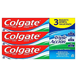 Colgate Triple Action Toothpaste, 6 oz, 3 Pack