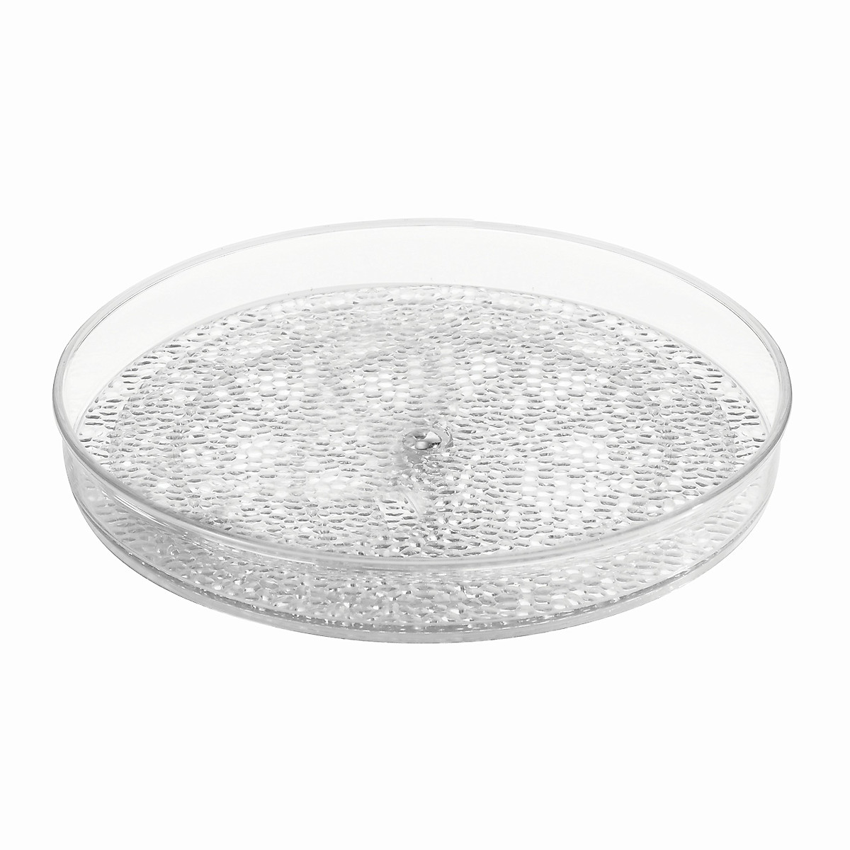 iDesign The Rain Collection Lazy Susan Turntable Organizer, 9" x 9" x 1.5", Clear